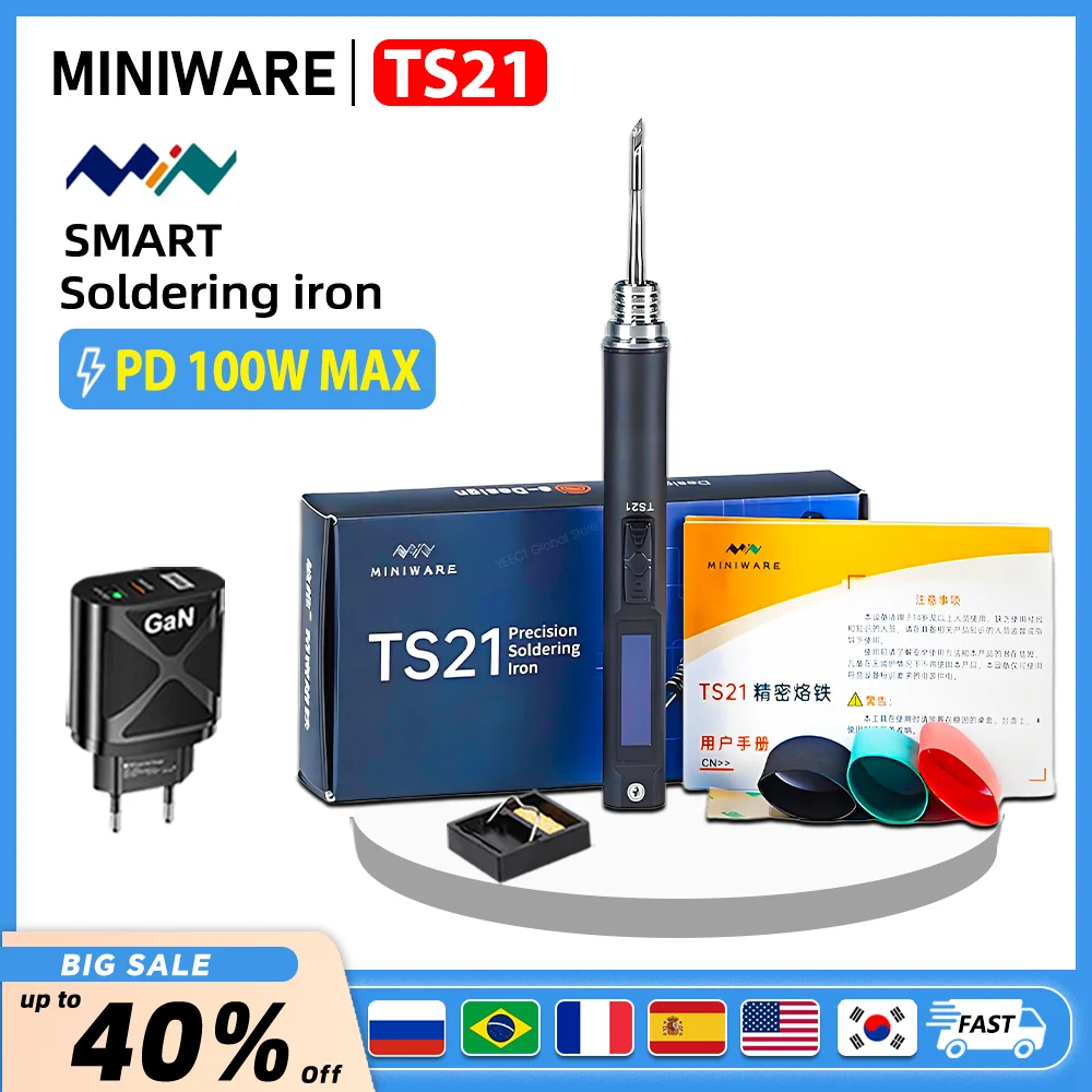 MINIWARE TS21 электрический паяльник 100 Вт | AliExpress