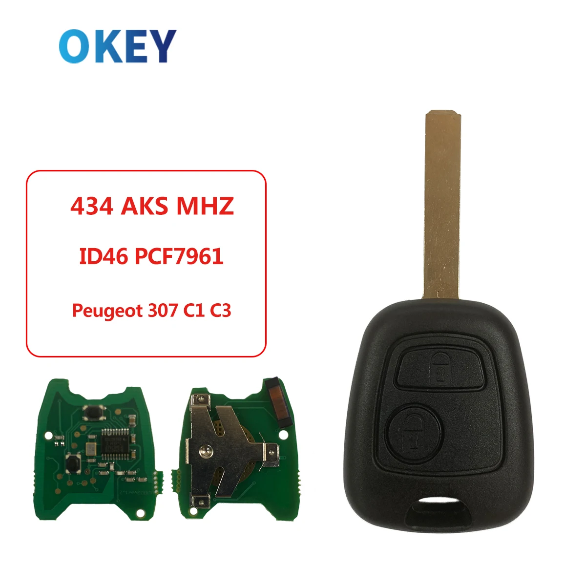 Автомобильный ключ дистанционного управления Okey с 2 кнопками для ...
