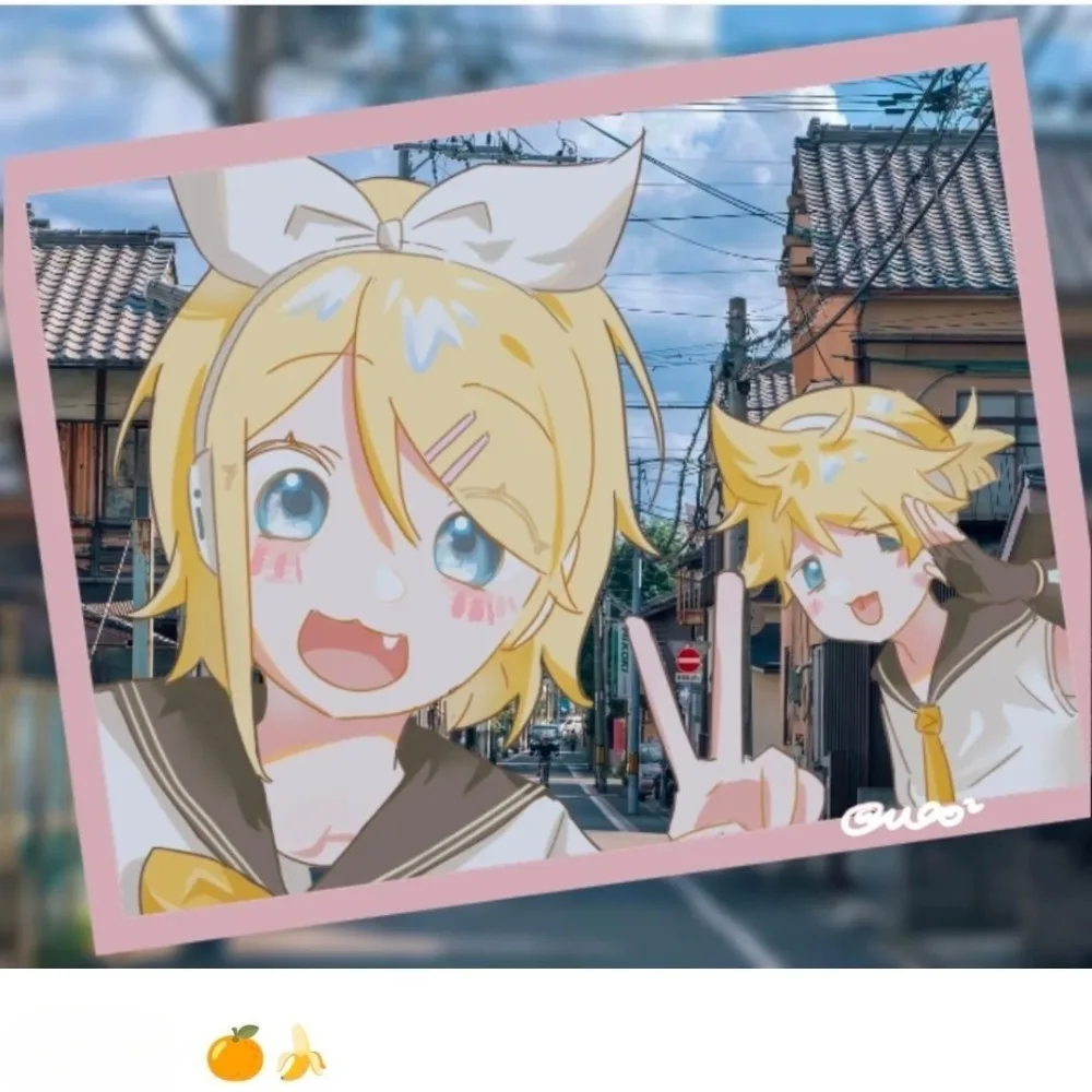 Piapro Characters Acrylic Transparent Card Kagamine Rin Kagamine Len ...