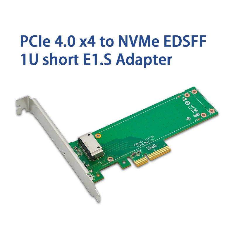 PE34E PCIe 4,0x4 до NVMe EDSFF 1U короткий адаптер E1.S | AliExpress