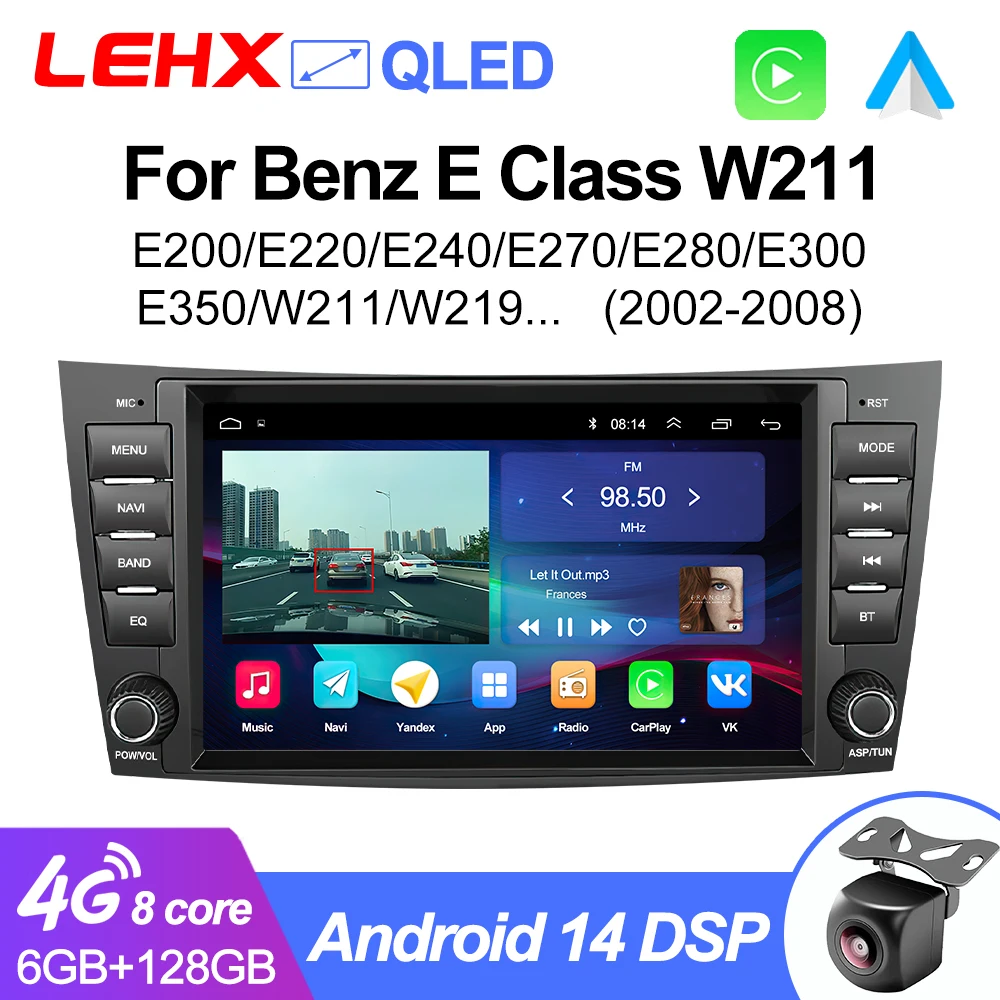 LEHX L6 беспроводной CarPlay Android авто радио для Mercedes Benz E-Class W211 W463 W219 W209 4G ...