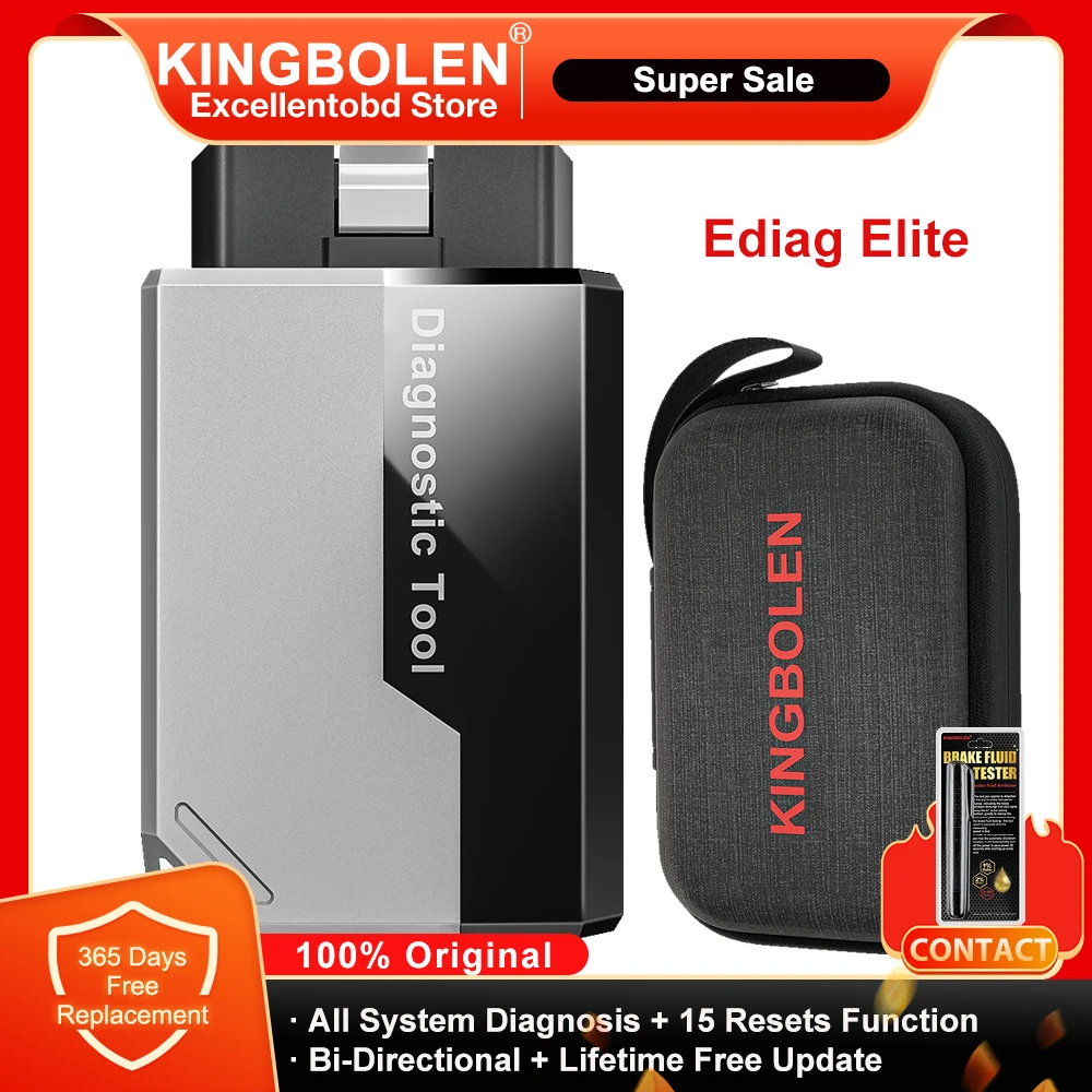 Kingbolen Ediag Elite OBD2 Сканер Полная система Активный тест 15 ...