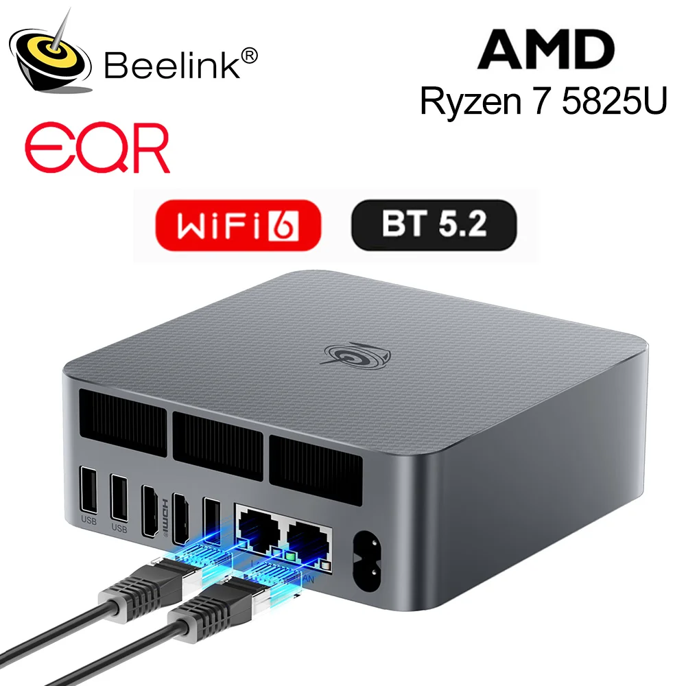 Мини-ПК Beelink EQR5 AMD Ryzen7 5825U DDR4 32G 500G EQR5 Ryzen5 Pro ...