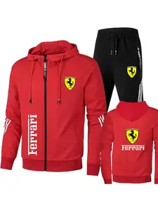 FERRARI Trendy Tracksuit Leisure Tracksuit Black Track
