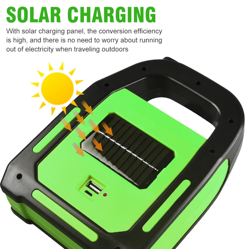 COB LED Solar Panel Handheld Light Multifunctional Waterproof Emergency ...