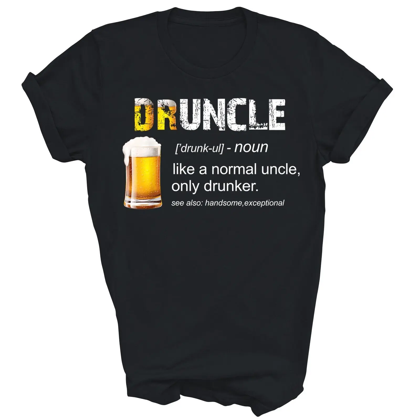Druncle Like Funcle Uncle Drunker Drnking Beer Забавная рубашка унисекс ...