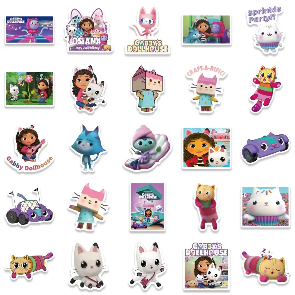 Gabby Dollhouse Stickers (50 Random Stickers) - City Kidz Toys