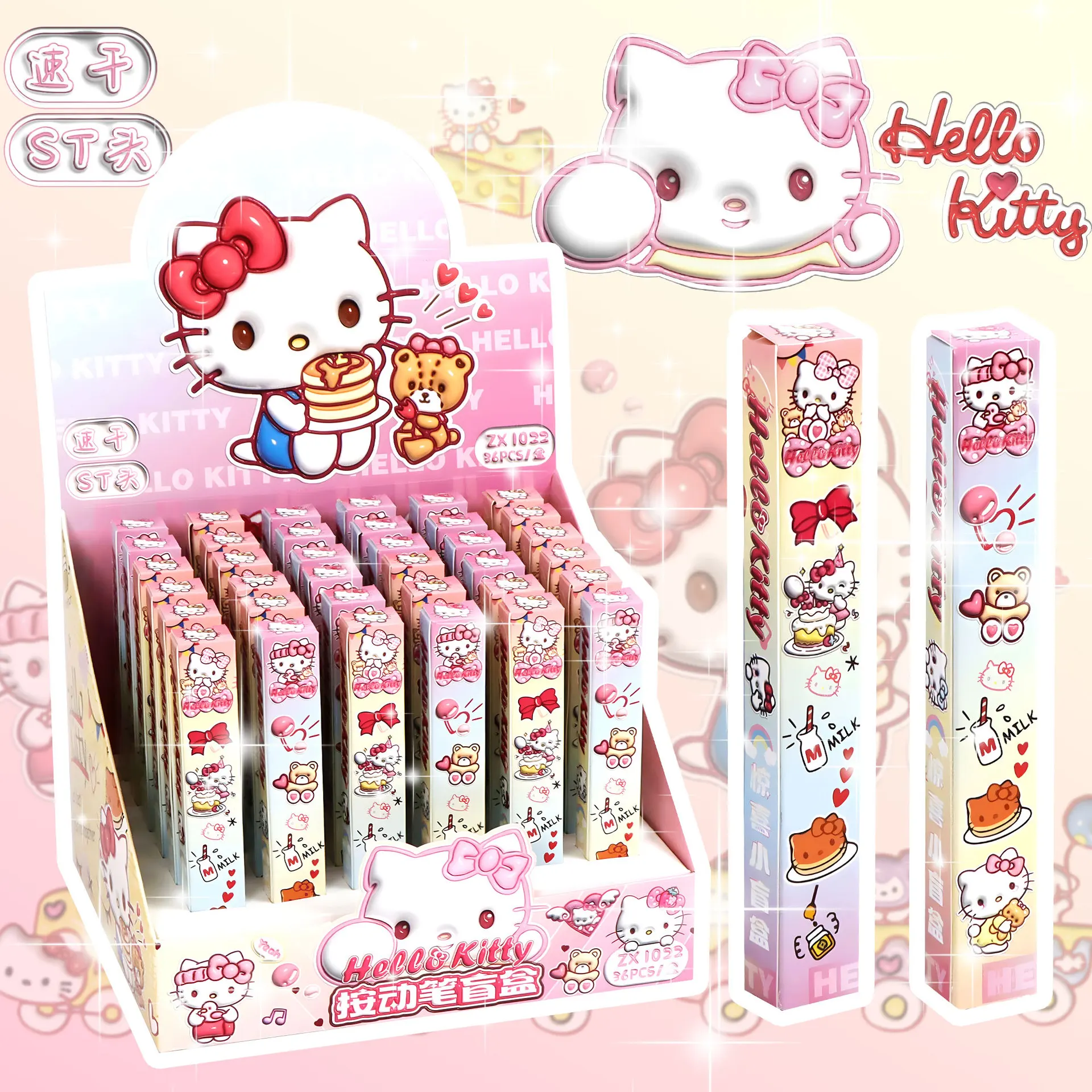 Набор Гелевых Ручек Hello Kitty Loopy, 36 Шт., Креативные Милые Черные ...