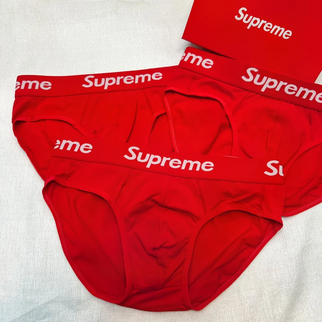 Supreme мужские трусы из хлопка 3 упаковки | AliExpress