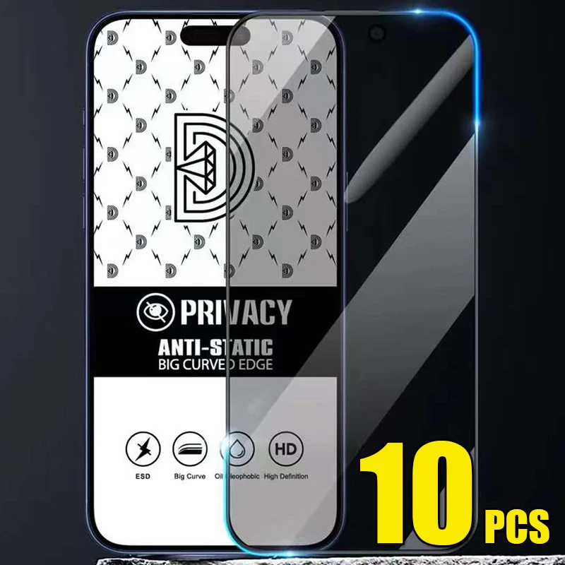 10pcs ESD ANTI-STATIC Privacy Tempered Glass HD Screen Protector Film ...