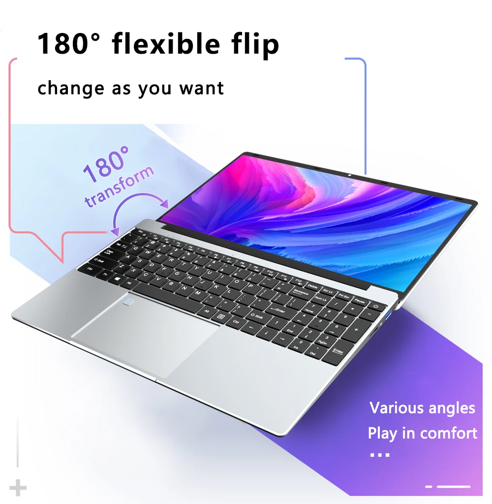 Ноутбук FHD 15,6 дюйма, 16 + 512 ГБ, Windows 11, Intel Celeron N5095 ...