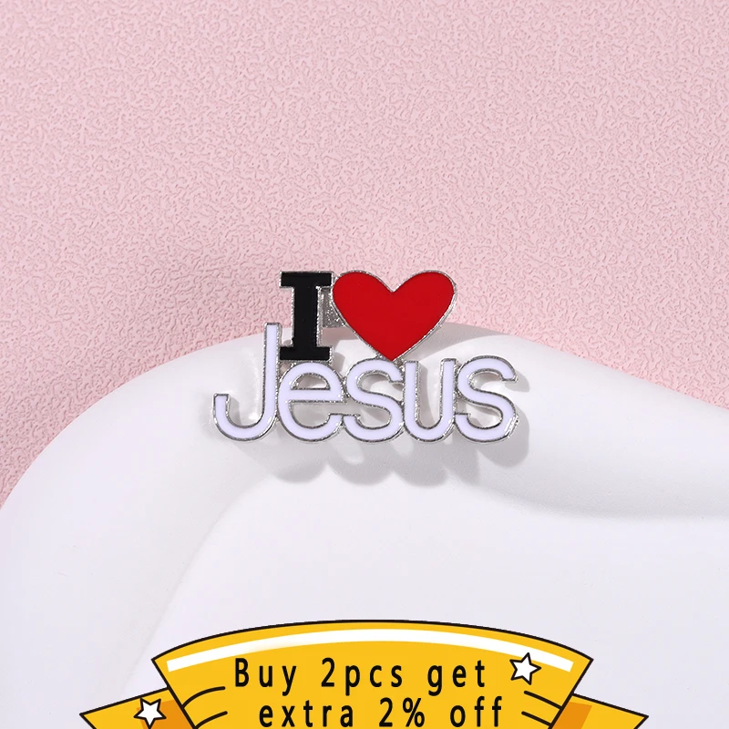I Love Jesus Enamel Pins - Brooch - Wear Your Faith with Pride ...
