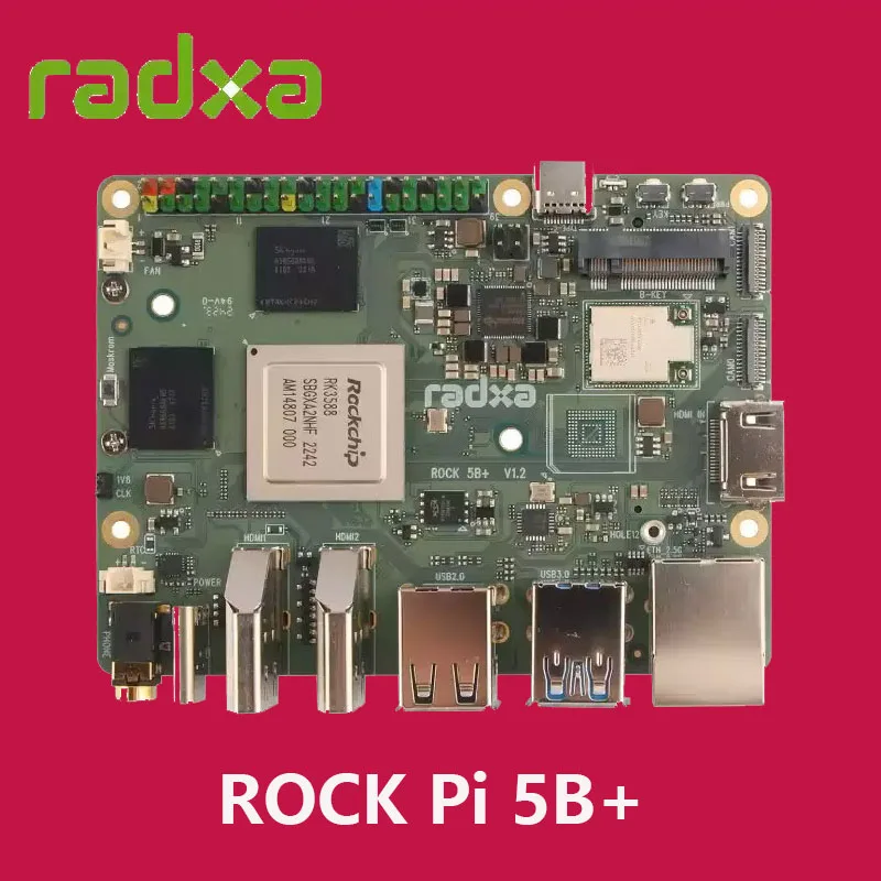 Radxa ROCK Pi 5B+ плата RK3588 8 ядра 8/16/32 ГБ RAM 8K HDMI WiFi6 | AliExpress