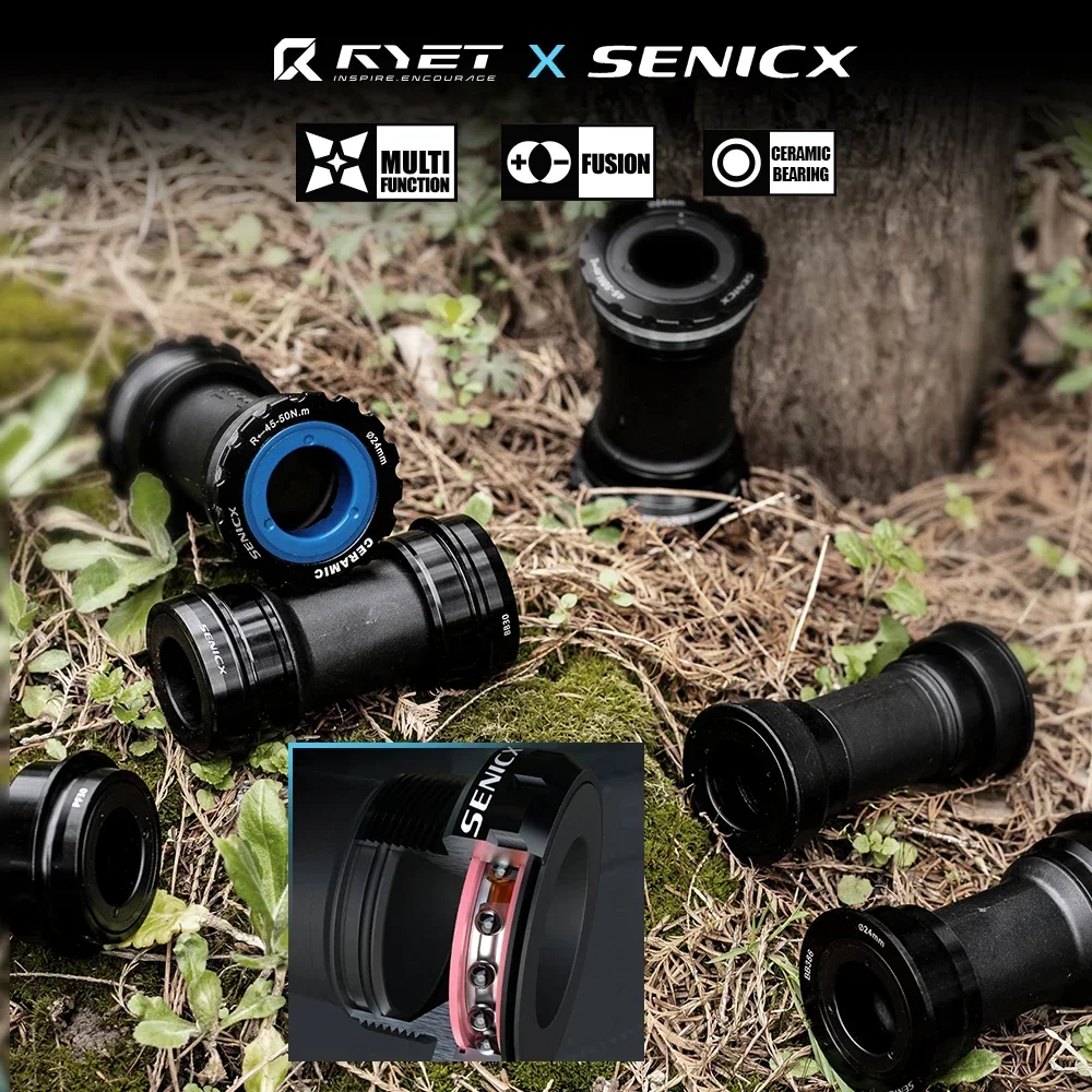 Керамический нижний кронштейн RYET Senicx BSA68/BB86/BB92/DUB/T47/PF30/BB30/BB386 для шпинделя ...