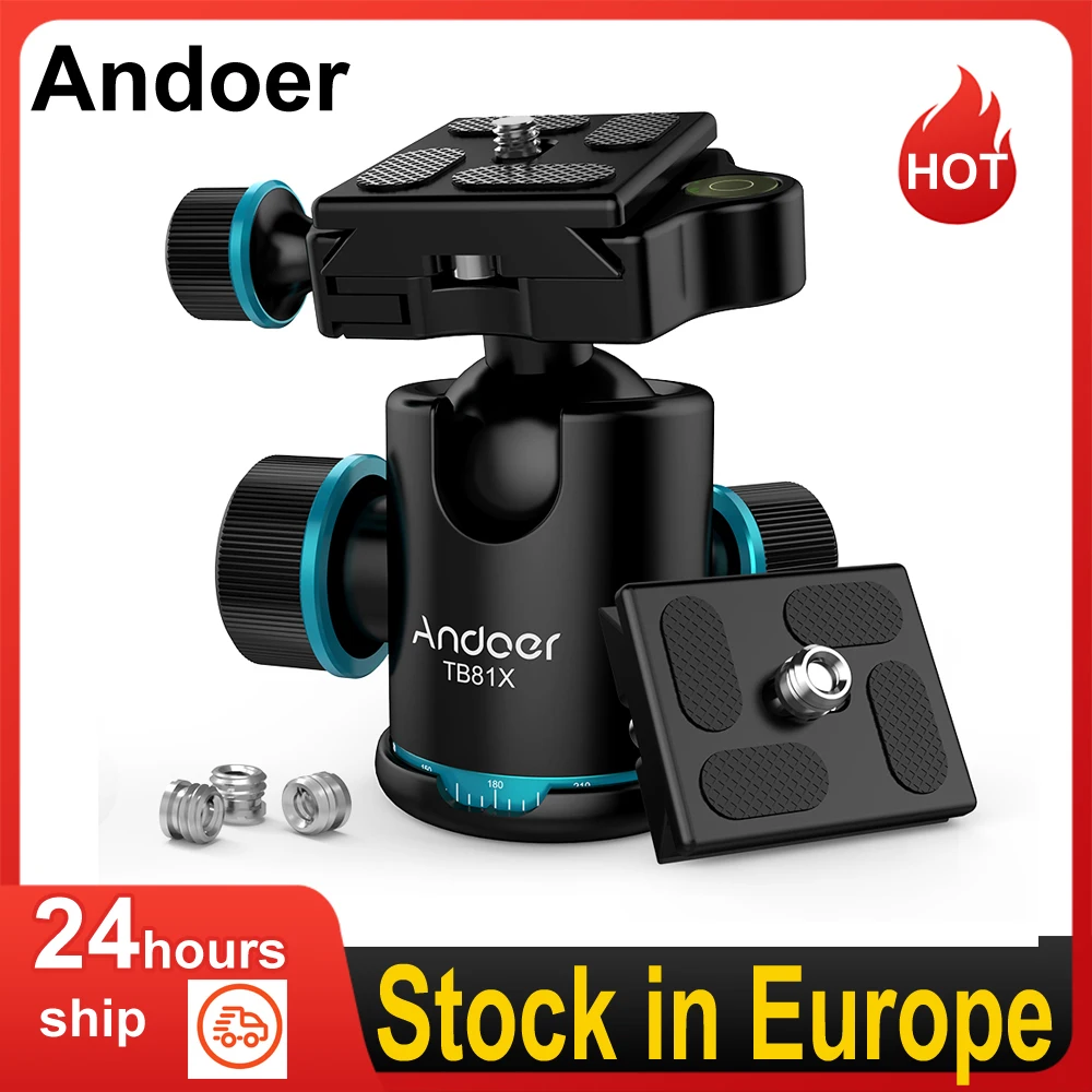 Andoer TB81X штатив с шаровой головкой 360 градусов вращающийся панорамный штатив монопод с 3 шт ...