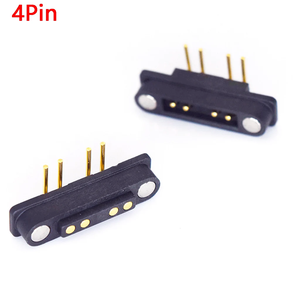 1sets 4pin 2a 5v Waterproof Magnetic Pogo Pin Connector Spacing 254mm Male Female Spring