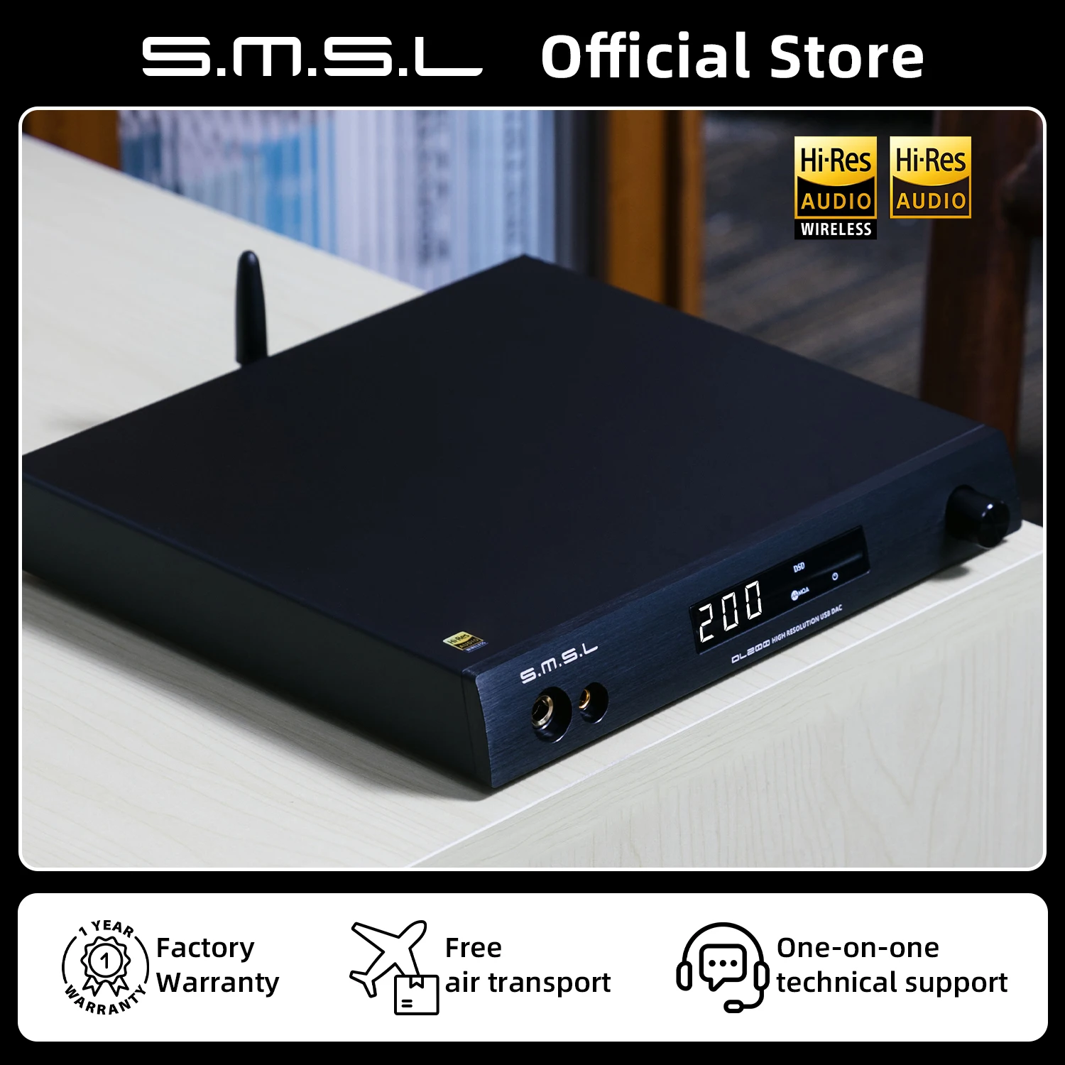 SMSL DL200 цап аудио hi fi для наушников аудио декодер цифро-аналоговый ...