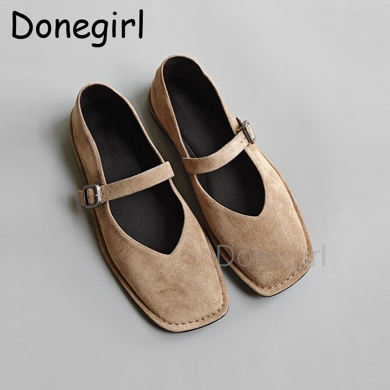 Женские замшевые балетки Donegirl с глубоким вырезом, цвет в ...