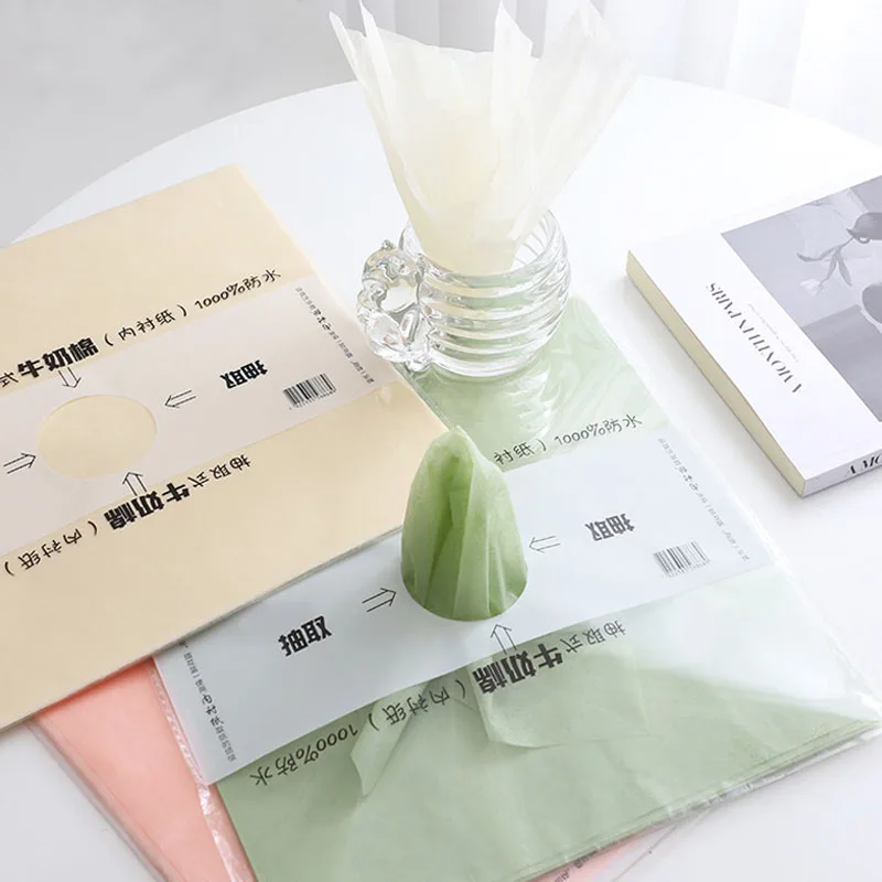 40pcs Flower Packaging Paper Translucent Milk Cotton Wrapping Paper DIY ...