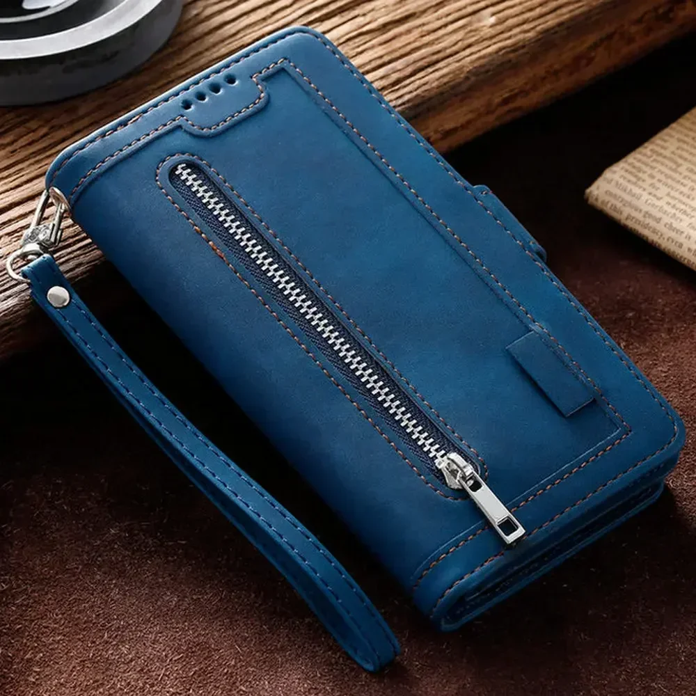 Zipper Wallet Case For Sony Xperia 10 VI 5 V 1 III Multi 9-Card Slot ...