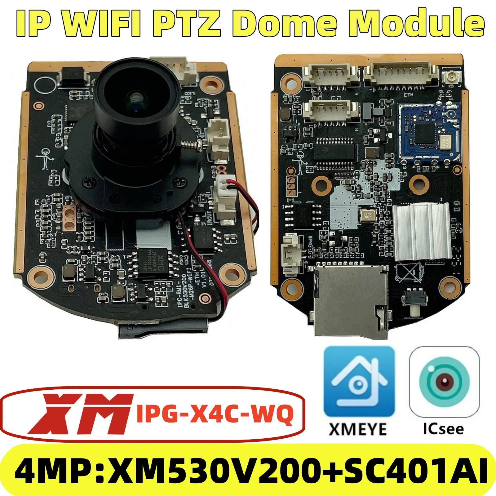 WIFI AP IPG-X4C-WQ 4MP XM Плата модуля IP-камеры IRC M12 Объектив XM530 + SC401AI 2560*1440 ...