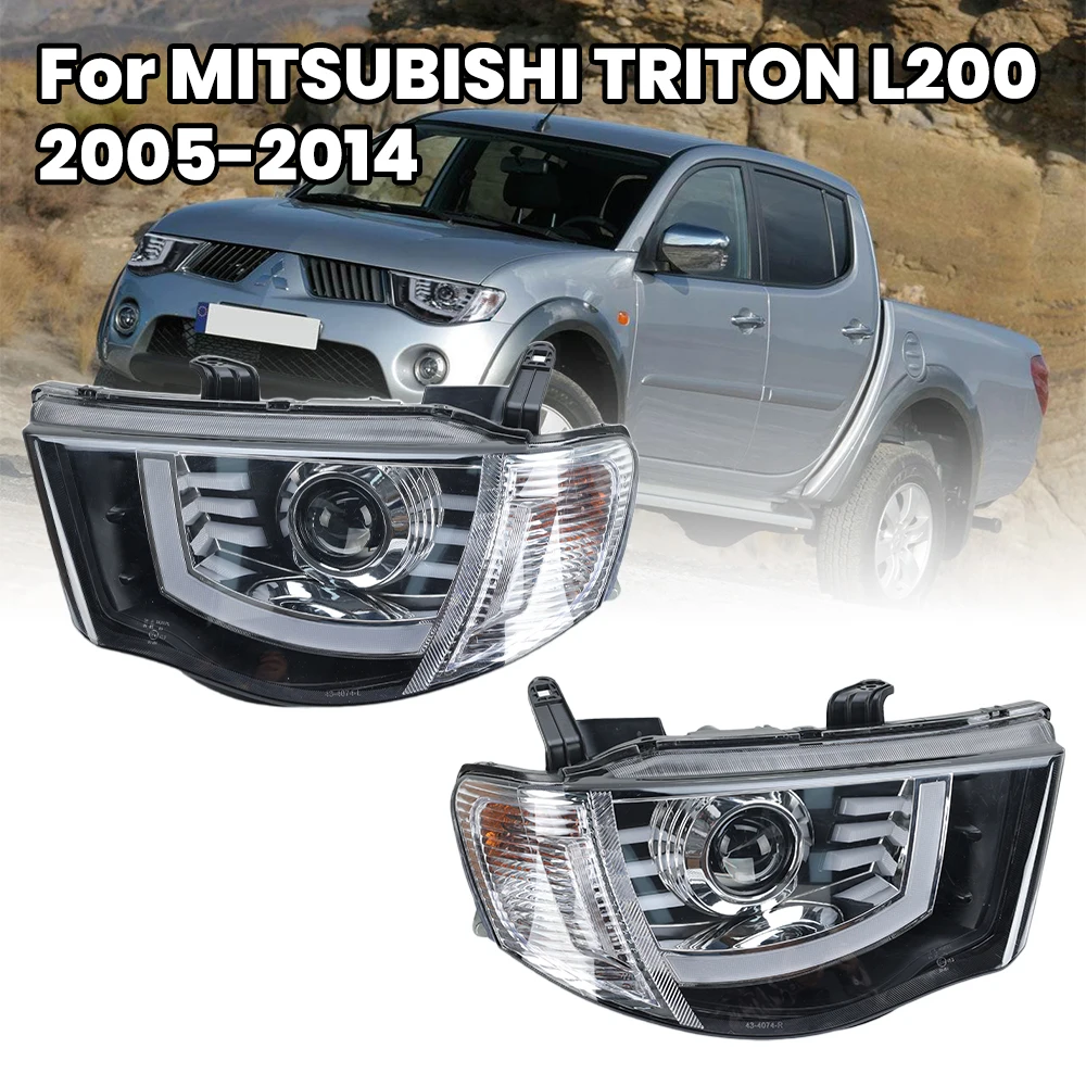 светодиодные фары для MITSUBISHI TRITON L200 2005-2014, фара с ...