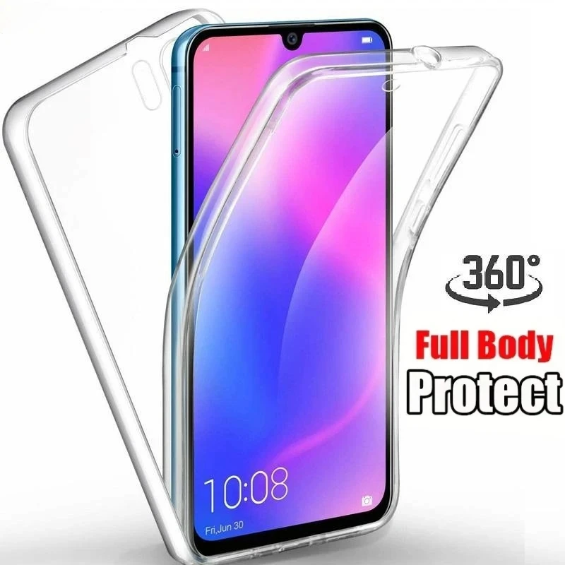 Силиконовый чехол на 360 градусов для Huawei P20 P30 Pro P40 Lite Mate 10 20 Lite P smart 2019 ...