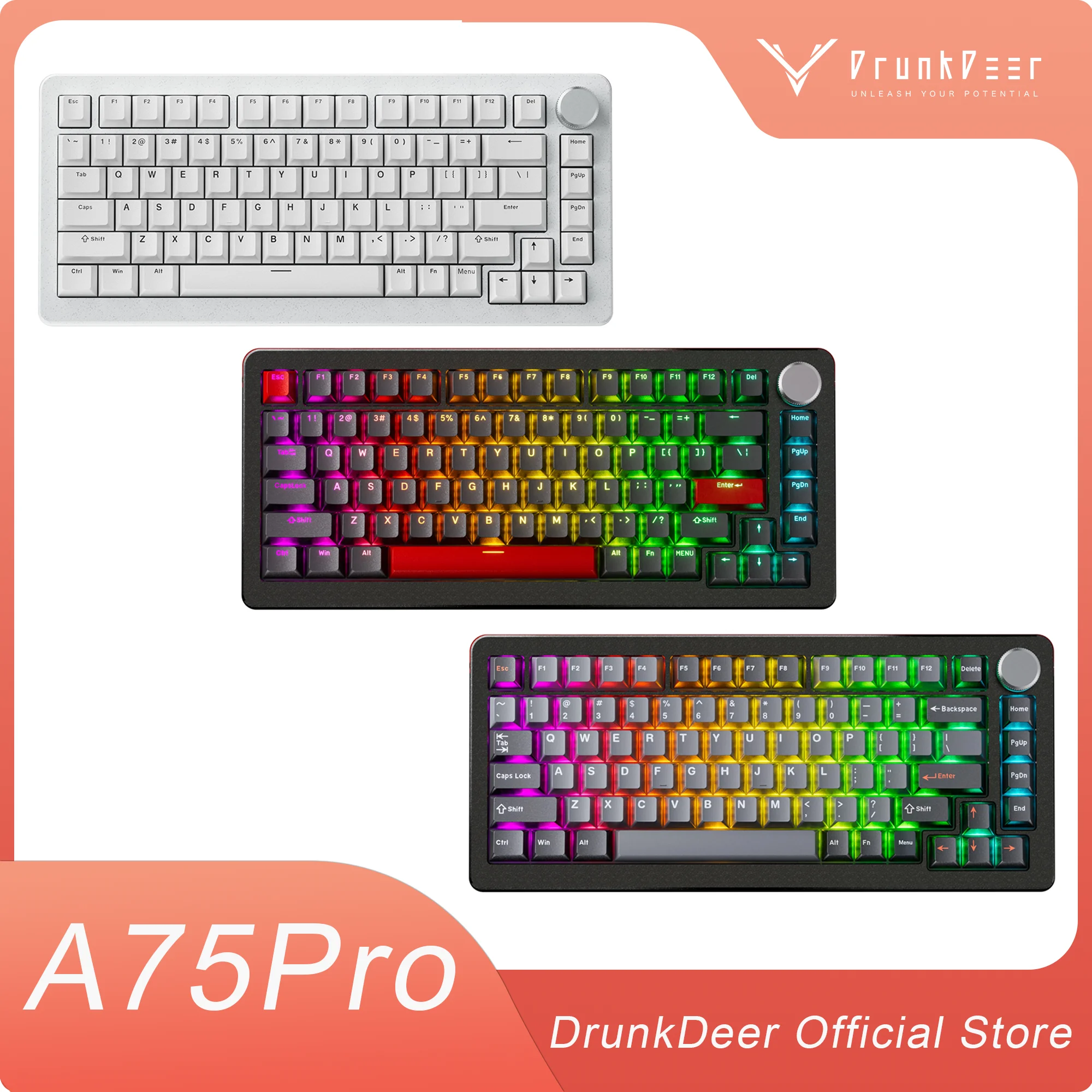 DrunkDeer A75 Pro HE механическая игровая клавиатура 82 клавиши | AliExpress