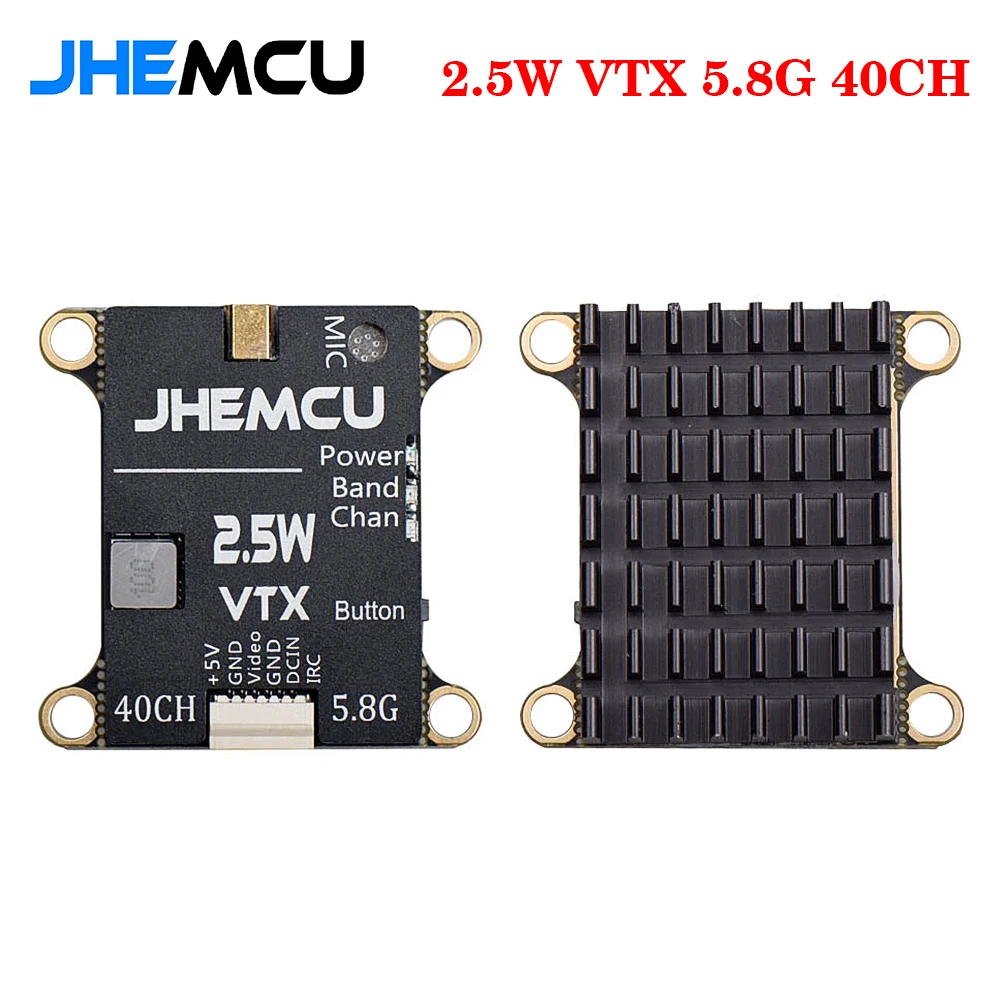 JHEMCU 2.5W VTX 5.8G 40CH Adjustable FPV Transmitter Built-in ...