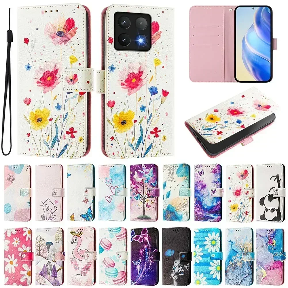 Кожаный чехол для Xiaomi Poco F6 M6 M5S M4 Pro 4G X6 X5 X4 Pro 5G с ...