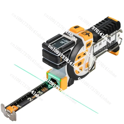Digital tape measure with laser store