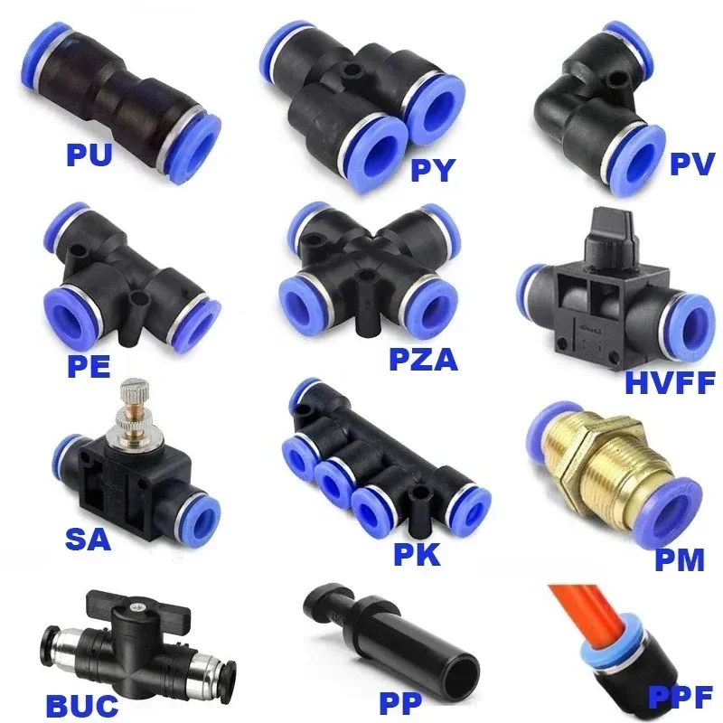 Пневматические быстросъемные фитинги PY 4-12 мм | AliExpress