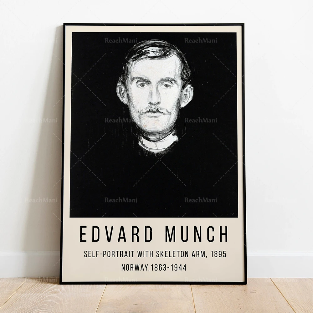 Edvard Munch Self Portrait With Skeleton Arm