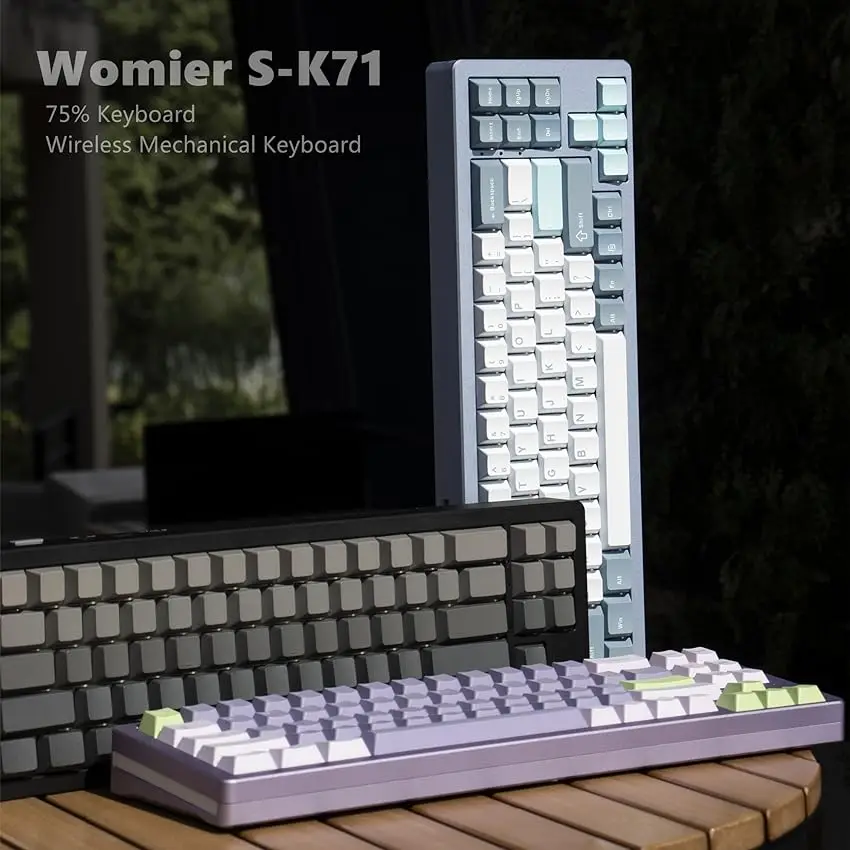 Клавиатура Womier SK71 Механическая с корпусом из алюминиевого сплава, Беспроводная игровая ...