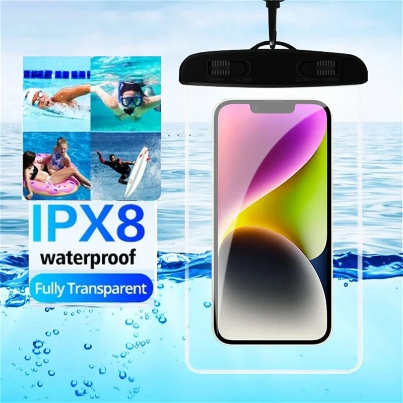 Водонепроницаемый чехол для телефона IP68 из ПВХ, водонепроницаемая ...