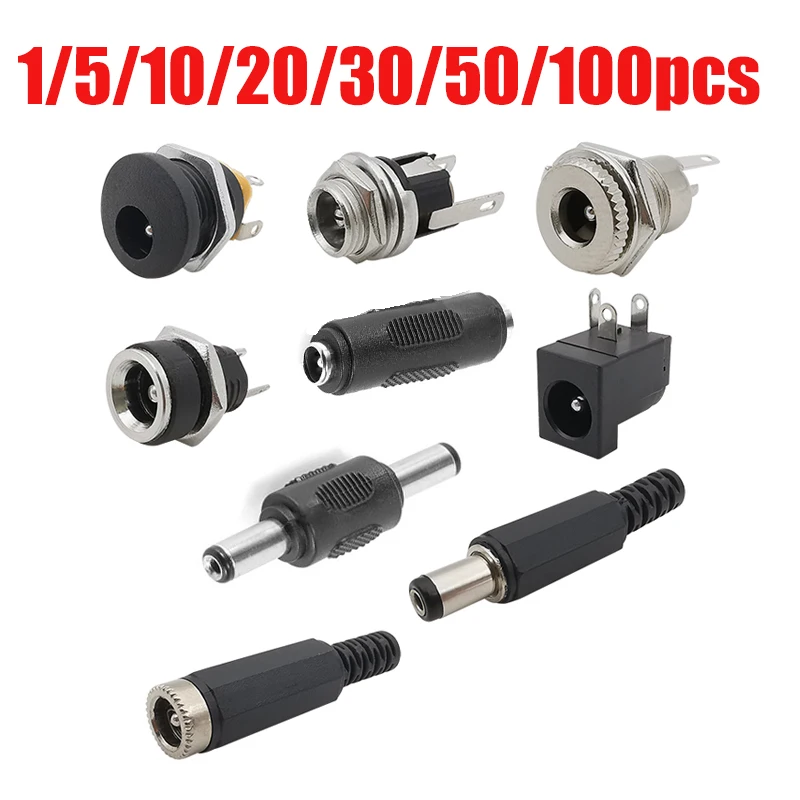 5,5x2,1 мм Штекерный адаптер постоянного тока 12 В 5,5*2,1 мм Штекерный ...