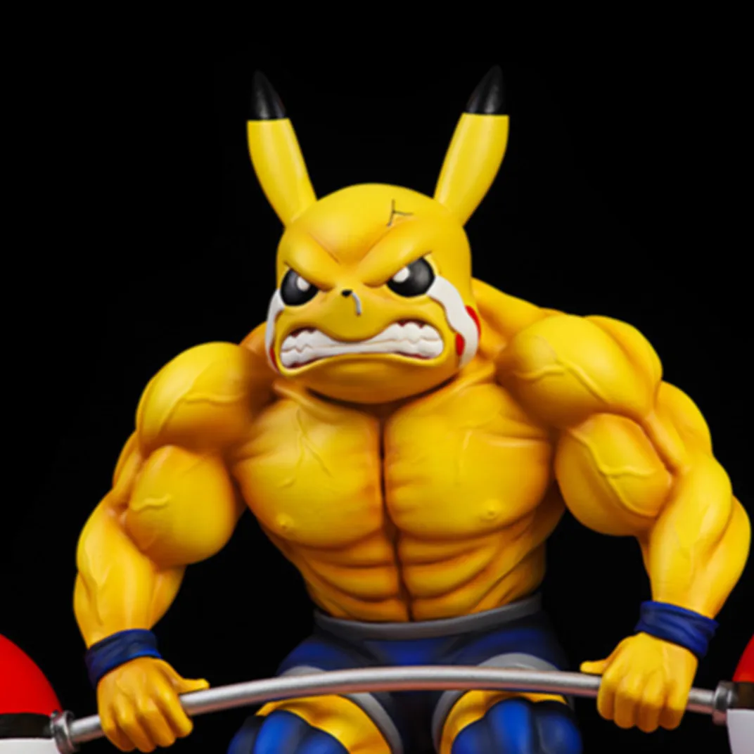 Figurines Pikachu bodybuilder - LIVRAISON GRATUITE