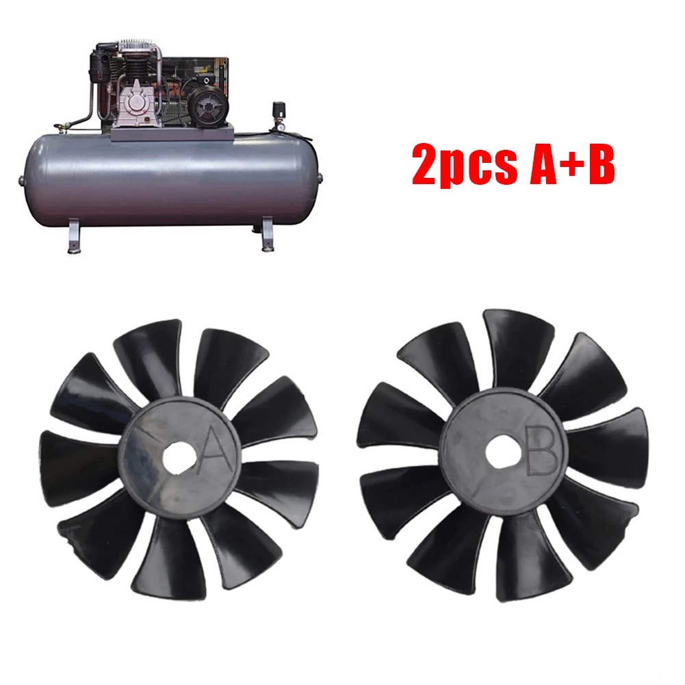 2 Pcs Air Compressor Black Fan Blade Oil free Air Pump Motor 550W 750W Cooling Fan Plastic Fans 13mm Shaft Hole 115mm Diameter AliExpress