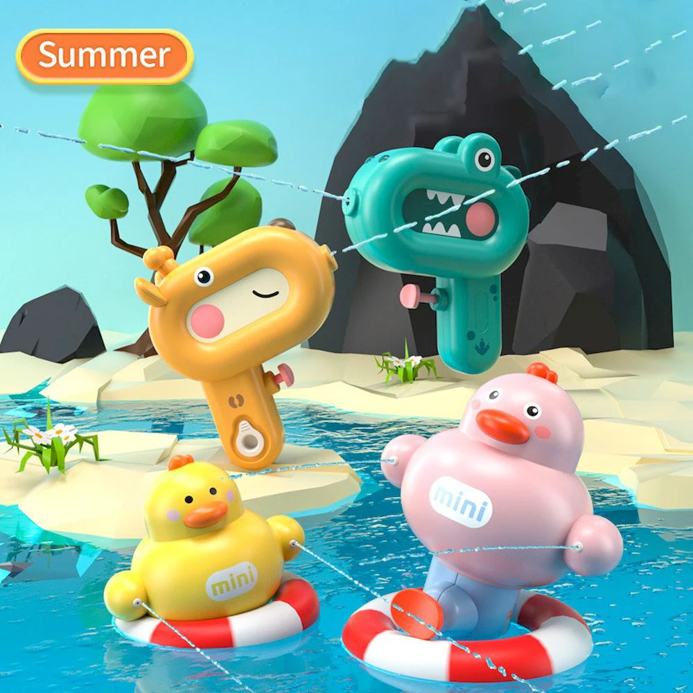 Cute Baby Animals Water Guns Toys For Kids Kawaii Water Pistols Summer ...