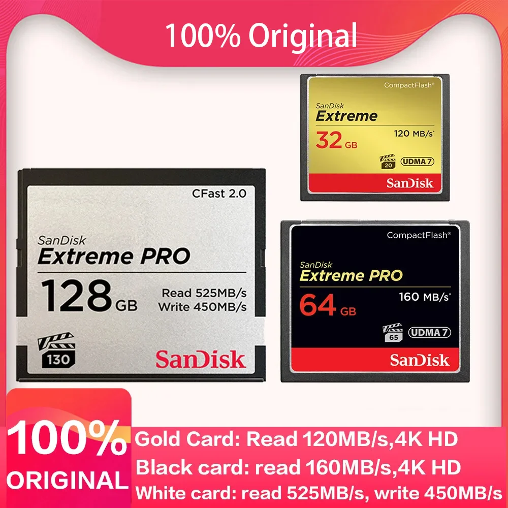 Оригинальная карта памяти CFast 2.0 Compact Flash Card Extreme PRO CF Card VPG-130 65 20 ...