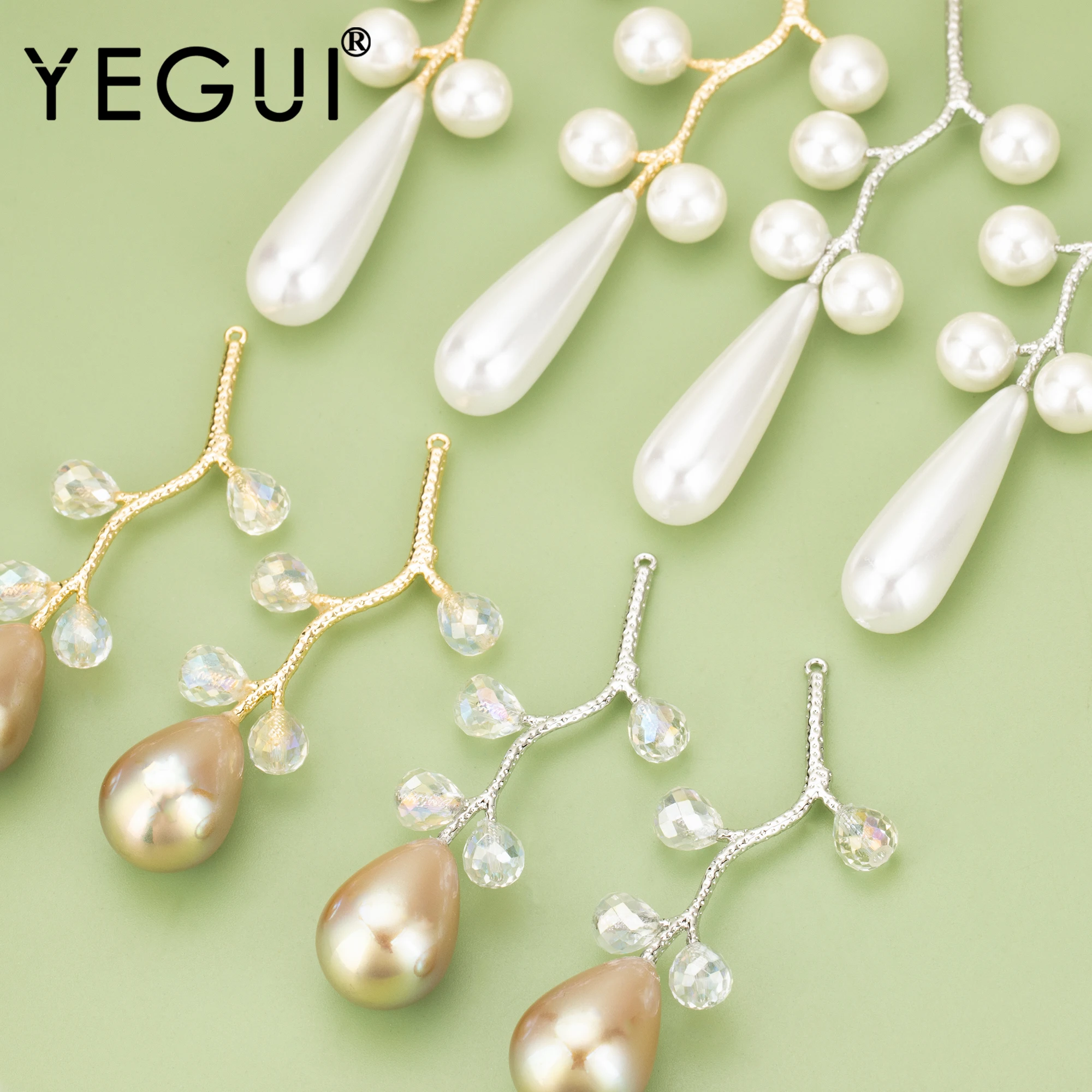 Подвески YEGUI MD64, позолота 18 карат, медь, пластик | AliExpress