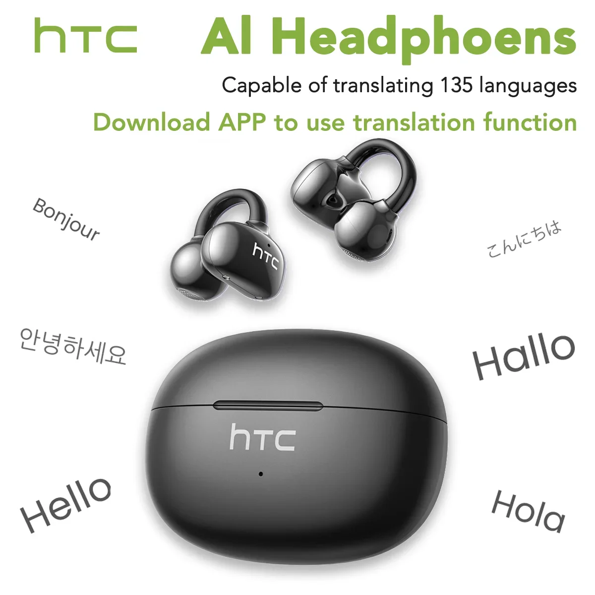 HTC NE55 Беспроводные спортивные наушники с зажимом для ушей | AliExpress