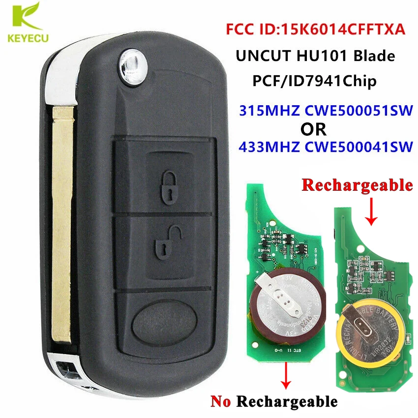 Сменный откидной пульт дистанционного управления KEYECU, 3 кнопки, 315/ ...