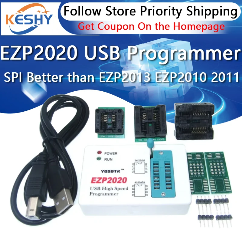 EZP2020 Высокоскоростной USB-программатор SPI + 7 адаптеров Lepsza niż EZP2013 EZP2010 2011 ...
