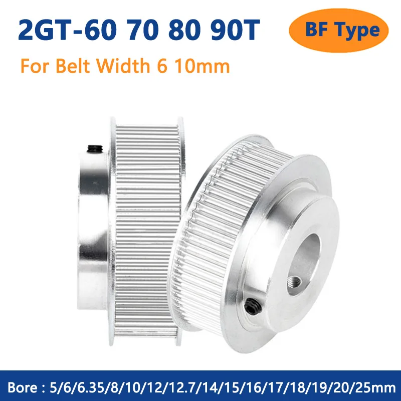 1 шт. 60T 70T 80T 90 T 2GT зубчатый шкив с отверстием 5 6 6.35 8 10 12 12,7-25 мм для ширины 6/ ...