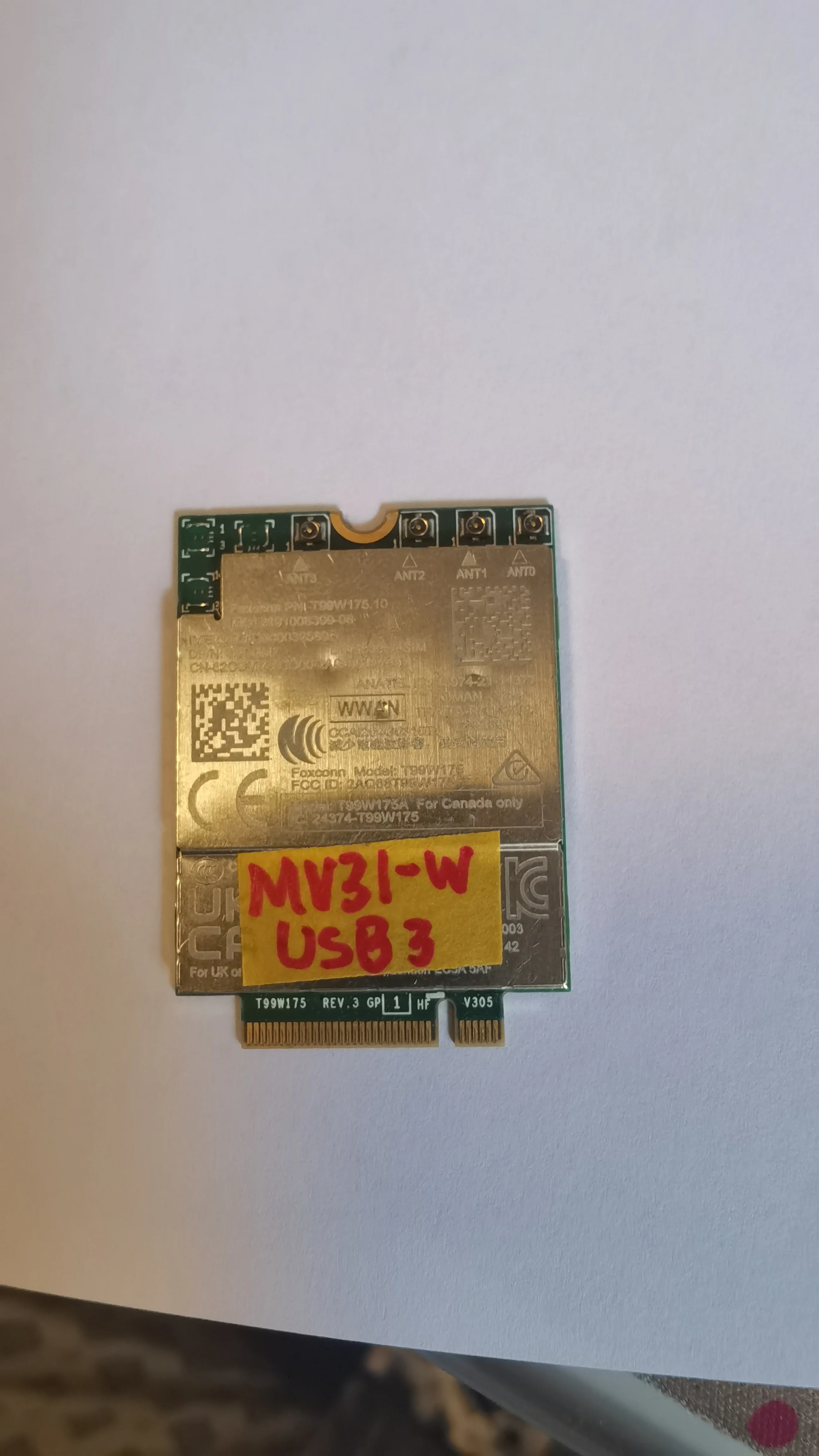 Cinterion MV31-w MBIM usb3.0 Версия T99W175 WWAN карта, 5Gnr чипы qualcomm X55 LTE CAT20 ...