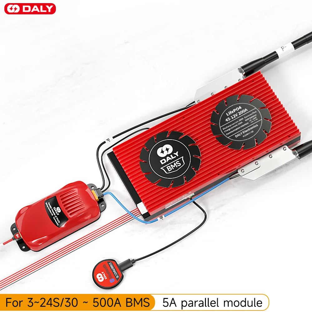 Daly Lifepo4 Bms Parallel 2A 8S 24V Li-Ion Lto Free Bt Rs485 Can 4S 10S 12S 16S 20S 12V 36V 48V ...