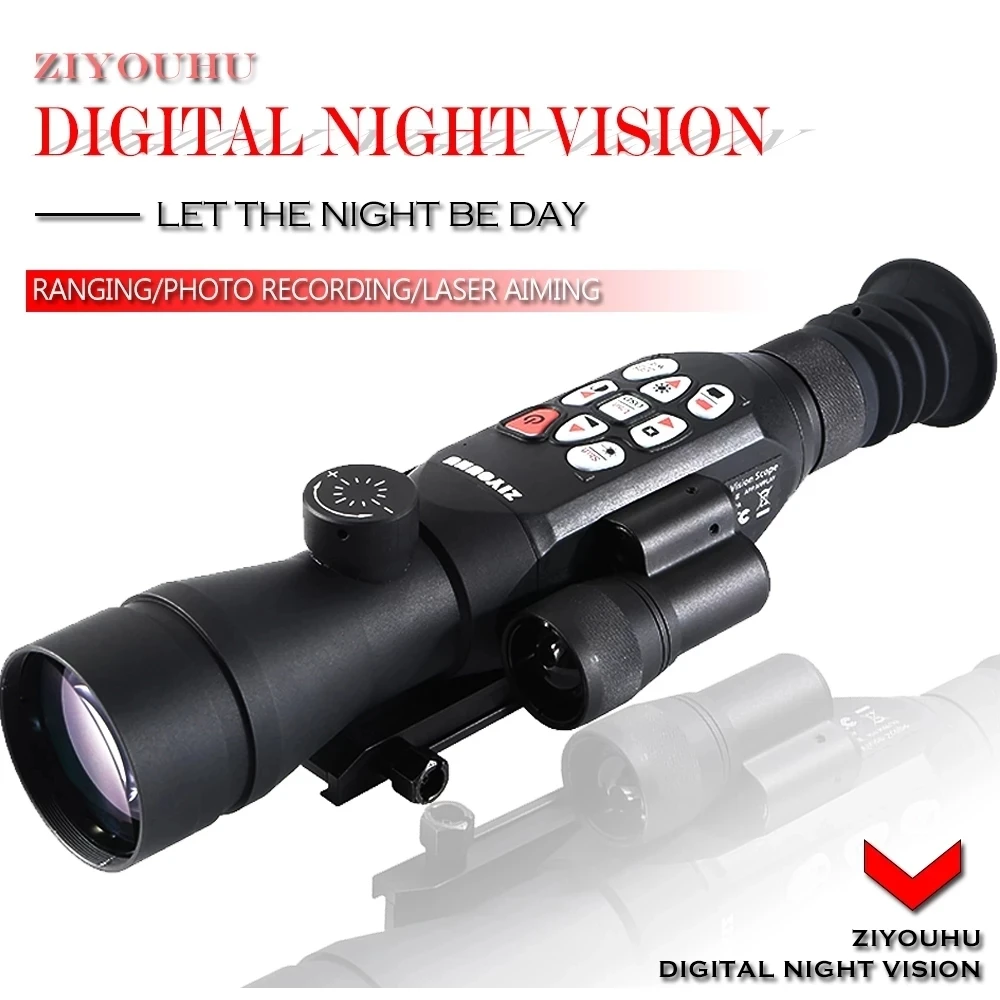 Caza Digital Night Vision Riflescope Monocular Sniper Sight Scope Built ...