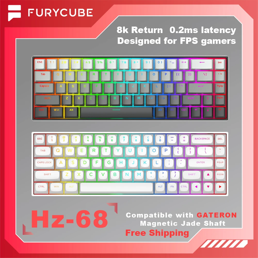 Магнитная клавиатура FURYCUBE HZ-68 | AliExpress