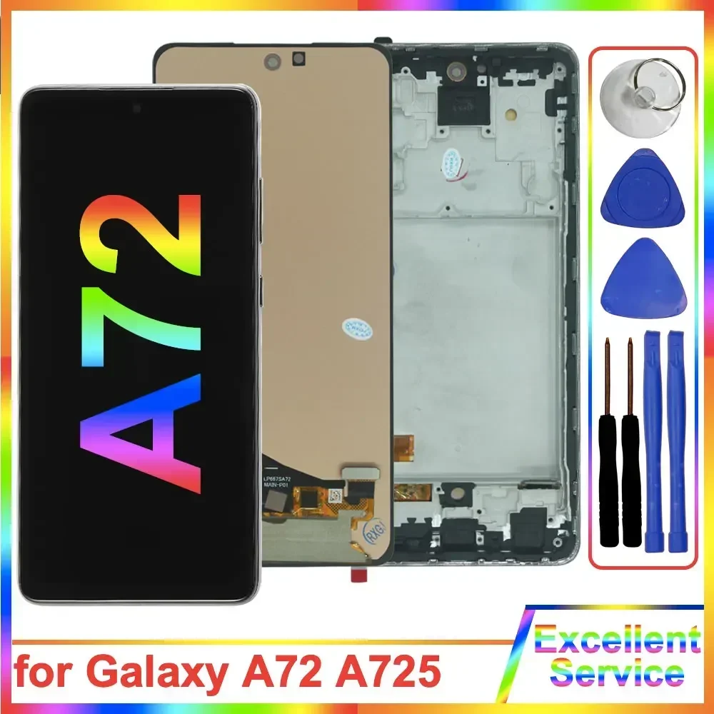 Super AMOLED для Samsung Galaxy A72 4G A725F ЖК-дисплей, дигитайзер ...